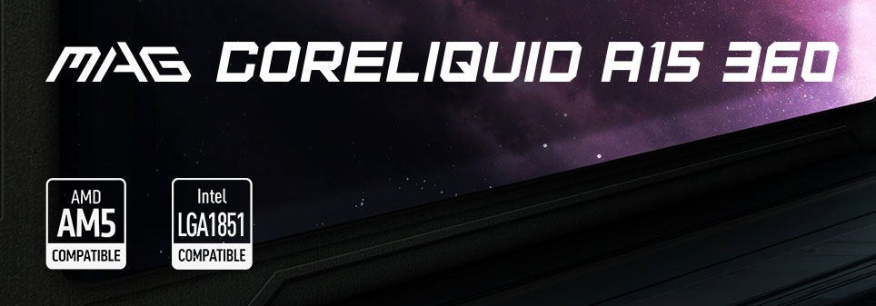 MSI MAG Coreliquid A15 360 Black- AIO ARGB Liquid Cooling - 360mm Radiator - Triple 120mm ARGB ...